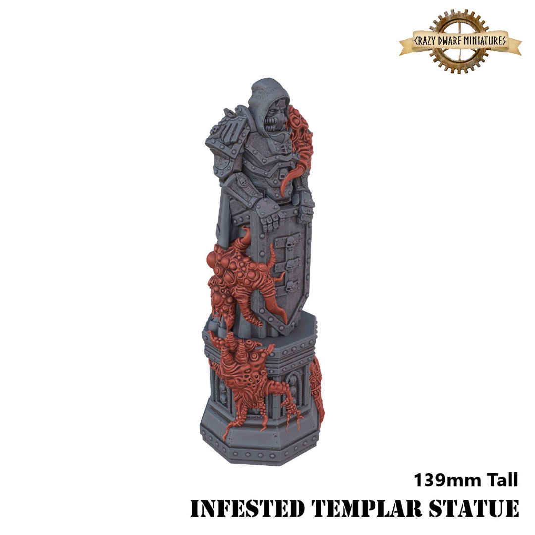 Infested Templar Statue's | Sci-fi Terrain | 3D Printed Resin Miniature ...