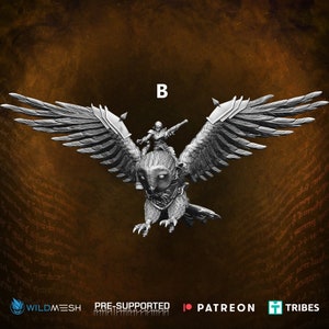 Wood Elf Owl Riders | Wood Elf Cavalry | 3D Printed Resin Miniature ...