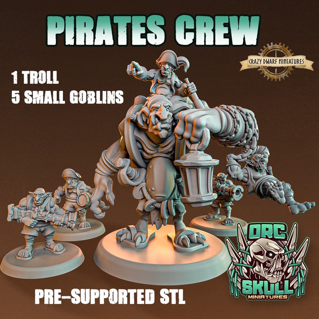 Goblin Pirates Crew | 3D Printed Resin Miniature | by Orc Skull ...