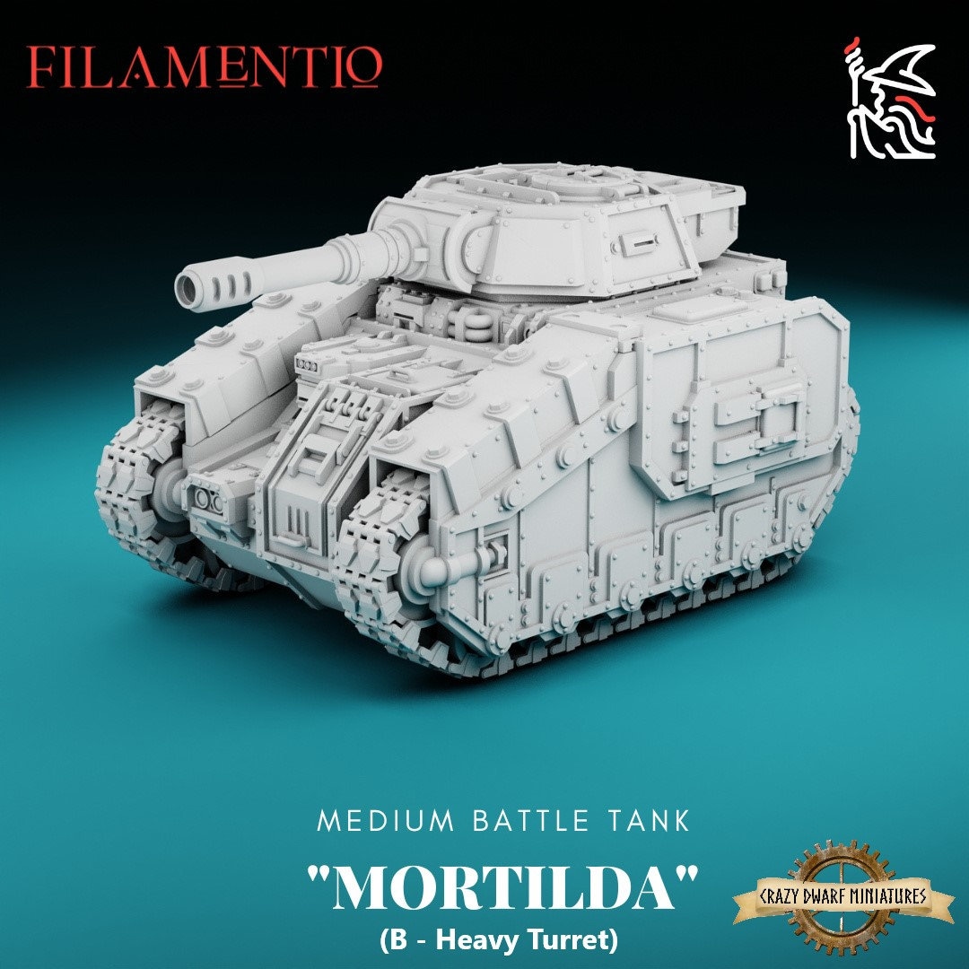 Mortilda (B - Heavy Turret) - Main Battle Tank | 3D Printed Resin ...