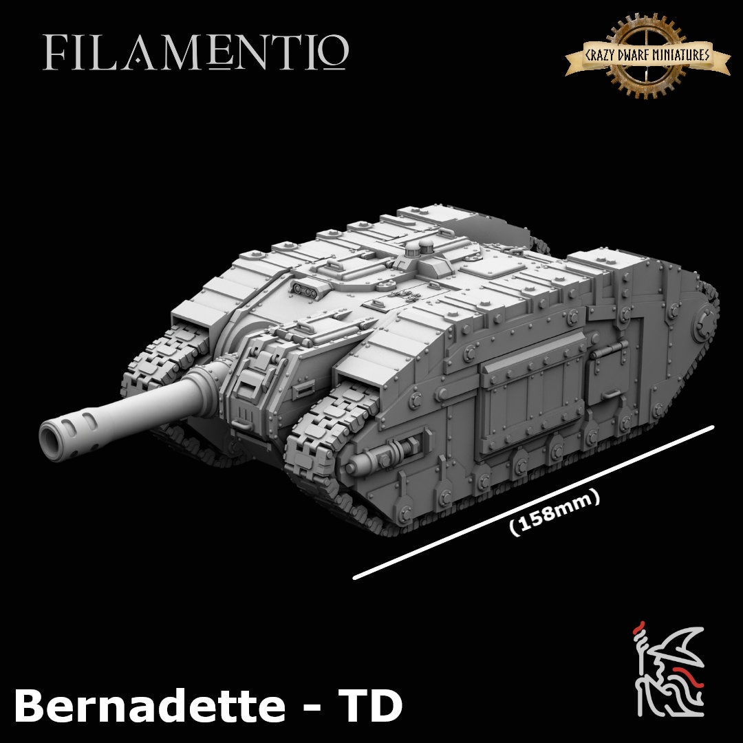 Bernadette TD - Tank Destroyer | 3D Printed Resin Miniature | by ...