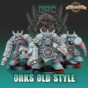 Old Style Ork Boyz | 3D Printed Resin Miniature | by Orc Skull ...