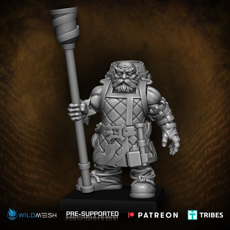 Runic Cannon Fantasy Dwarfs 3D Printed Resin Miniature - Etsy