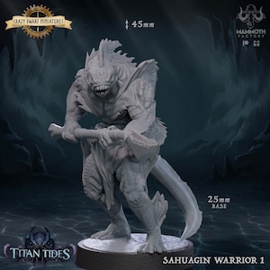 D&D Sahuagin Warriors | Dungeons and Dragons | Sahuagin Warriors | 28mm ...