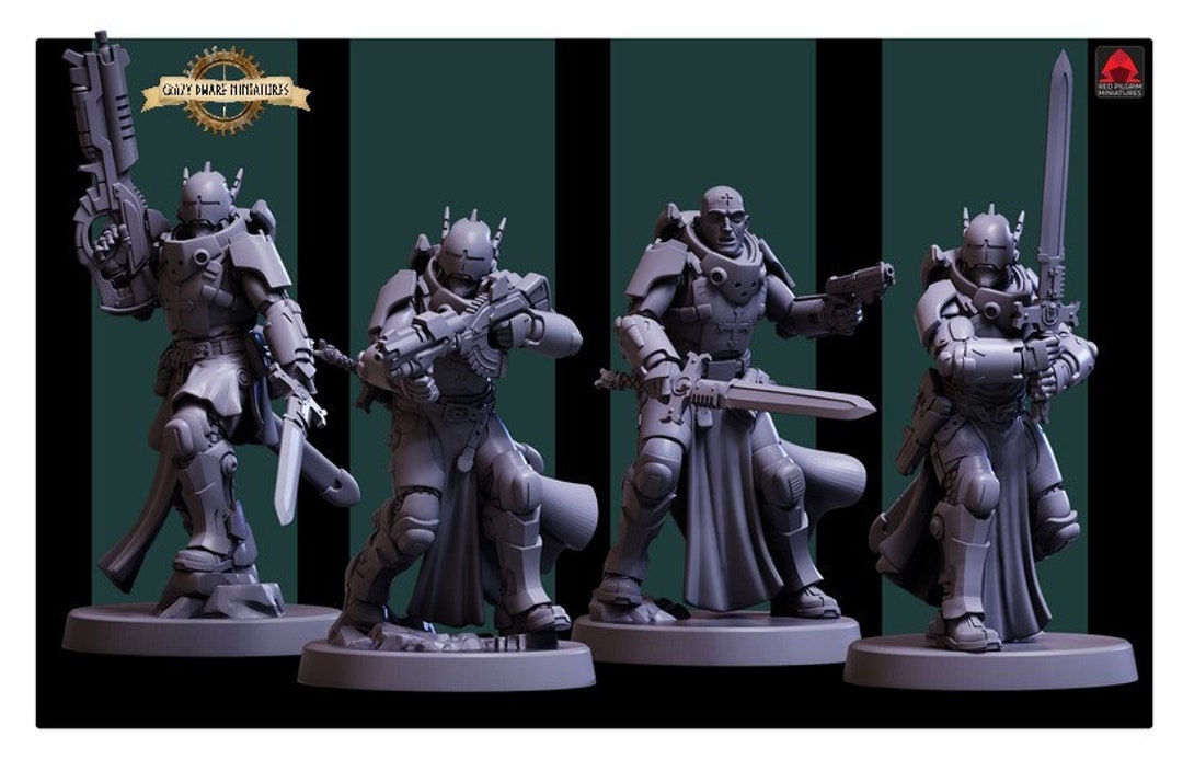 Knights Guard | 3D Printed Resin Miniature | by Red Pilgrim Miniatures ...