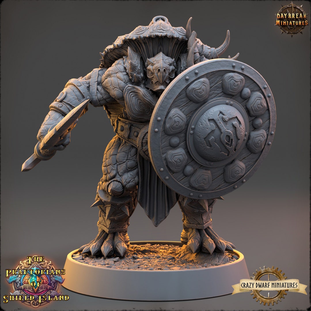 D&D Tortle Fighter/paladin | Wecto | 3D Printed Resin Miniature | 32mm ...
