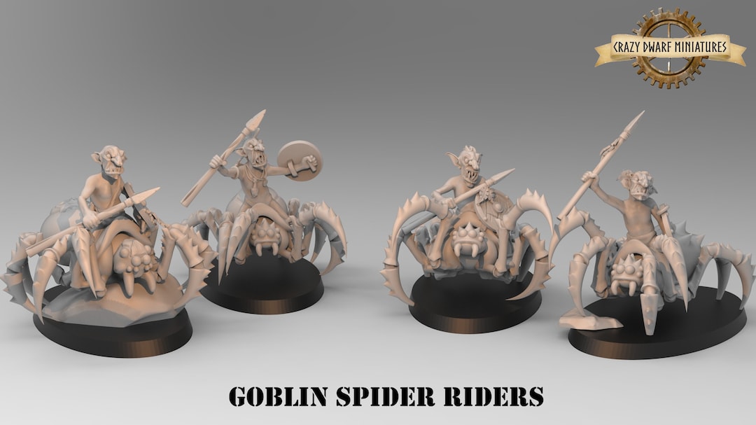 Goblin Spider Riders | Orcs and Goblins | 28mm/32mm Miniature | by ...