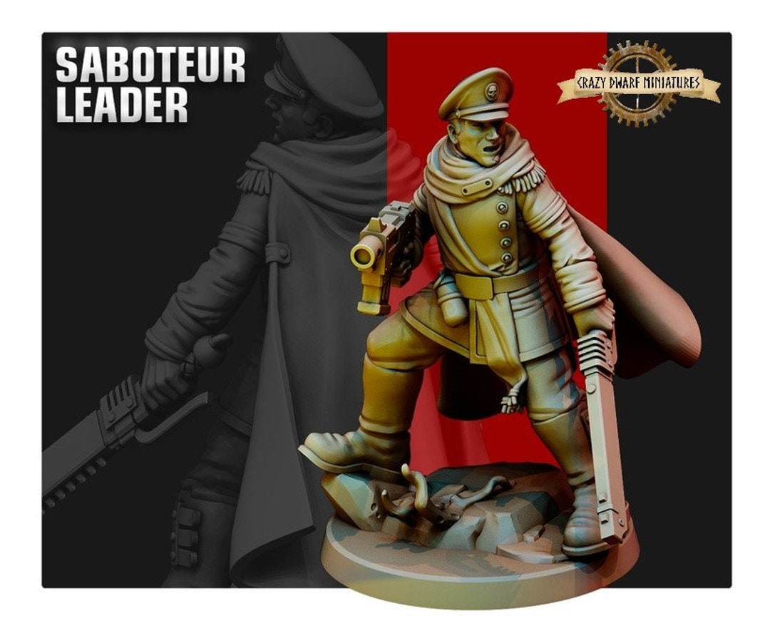 Saboteur Leader | 3D Printed Resin Miniature | by Red Pilgrim ...
