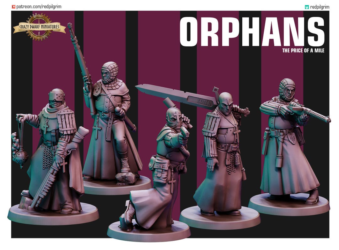 Holy Orphans | 3D Printed Resin Miniature | by Red Pilgrim Miniatures ...