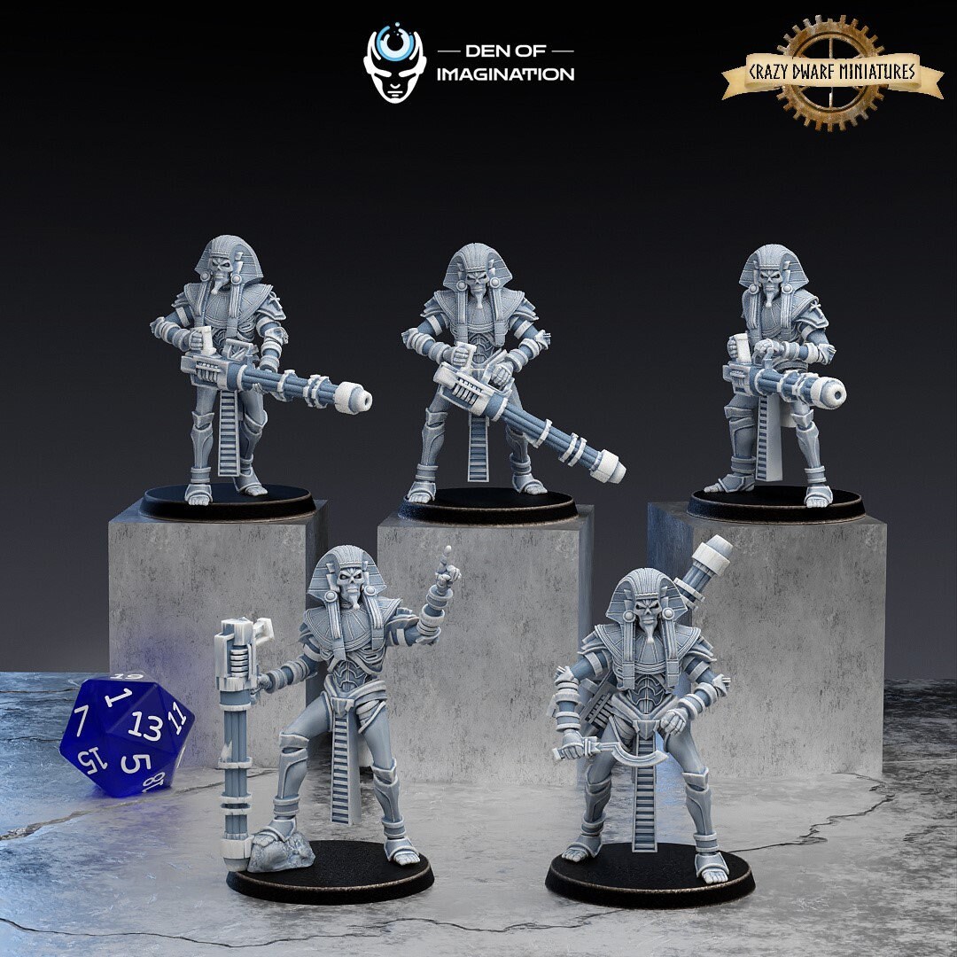 Warriors | Iron Pharaohs | 3D Printed Resin Miniature | by Den of ...