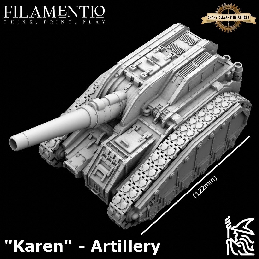 Karen - Mobile Artillery | 3D Printed Resin Miniature | by Filamentio ...