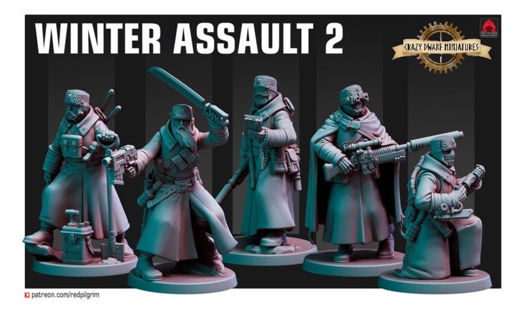 Winter Assault Squad 2 | 3D Printed Resin Miniature | by Red Pilgrim ...