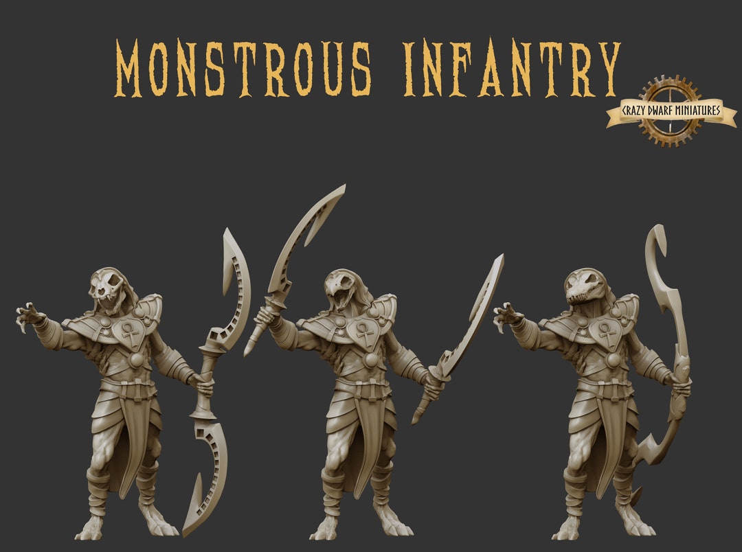 Skeleton Monstrous Infantry | Pharaohs Legacy | 3D Printed Resin ...