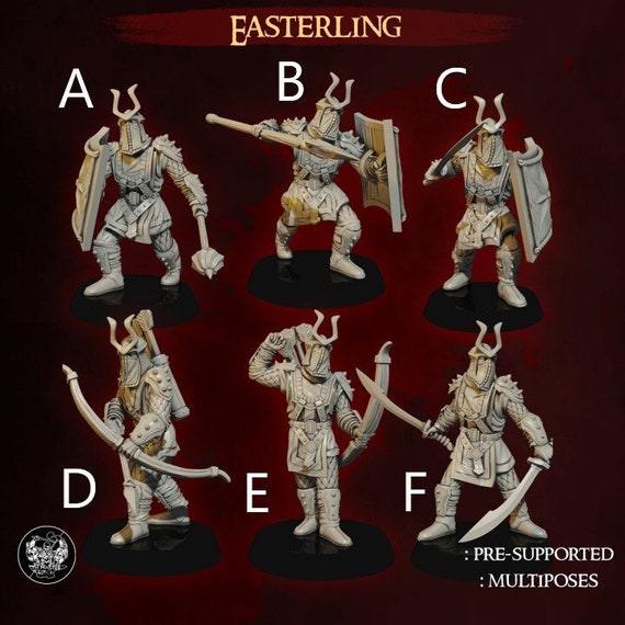 D&D Easterling Warriors 3D Printed Resin Miniature 32mm - Etsy