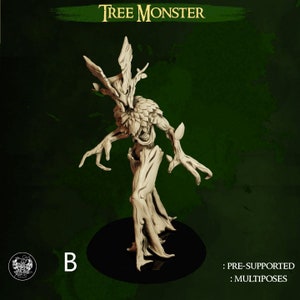 Wood Elf Tree Folk | D&D Treeman | 3D Printed Resin Miniature | 32mm ...