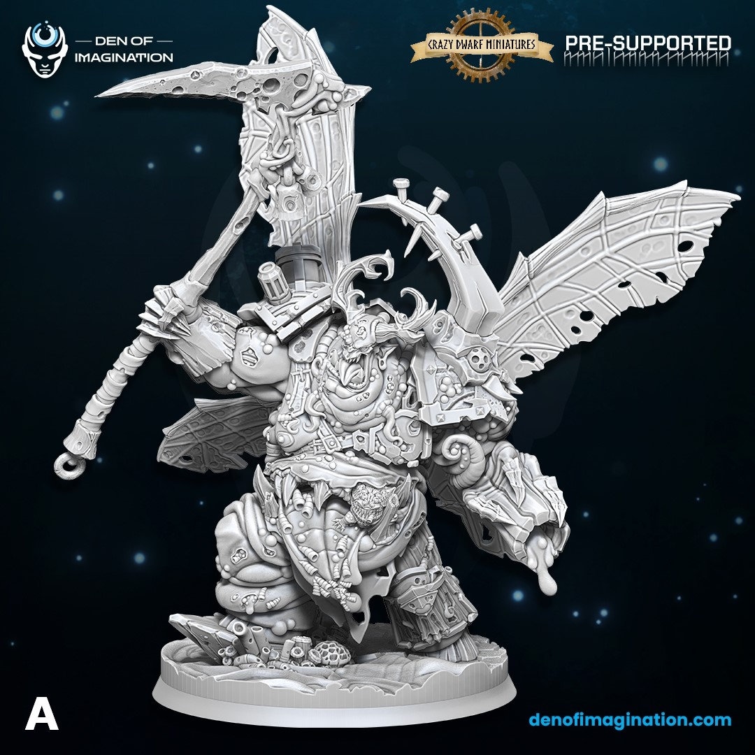 Plague Father Demon Lord | 3D Printed Resin Miniature | by Wildmesh - Etsy