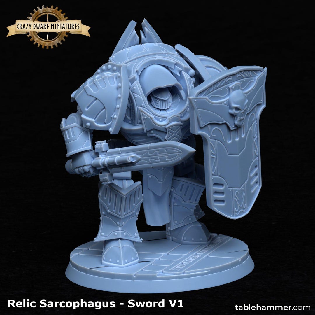 Relic Sarcophagus Sword & Shield Dreadnought | Emperors Golden Guard ...