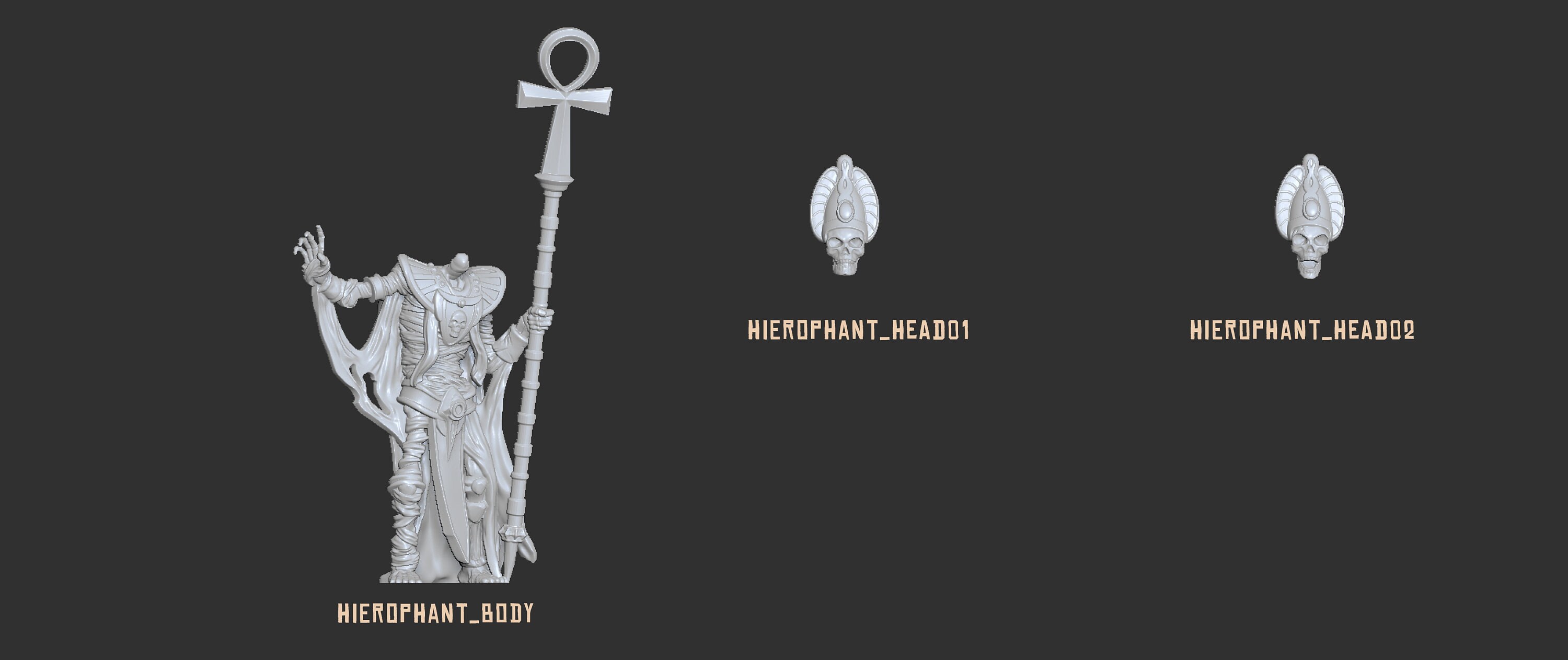 Skeleton Priest on Foot - the Hierophant | Undead Pharaohs | 28mm/32mm ...