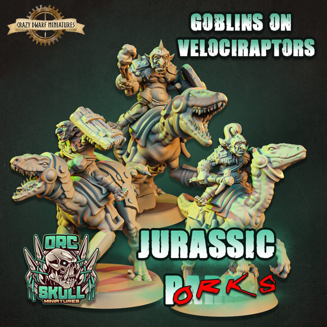 Goblin Raptor Riders 3D Printed Resin Miniature by Orc Skull Miniatures ...