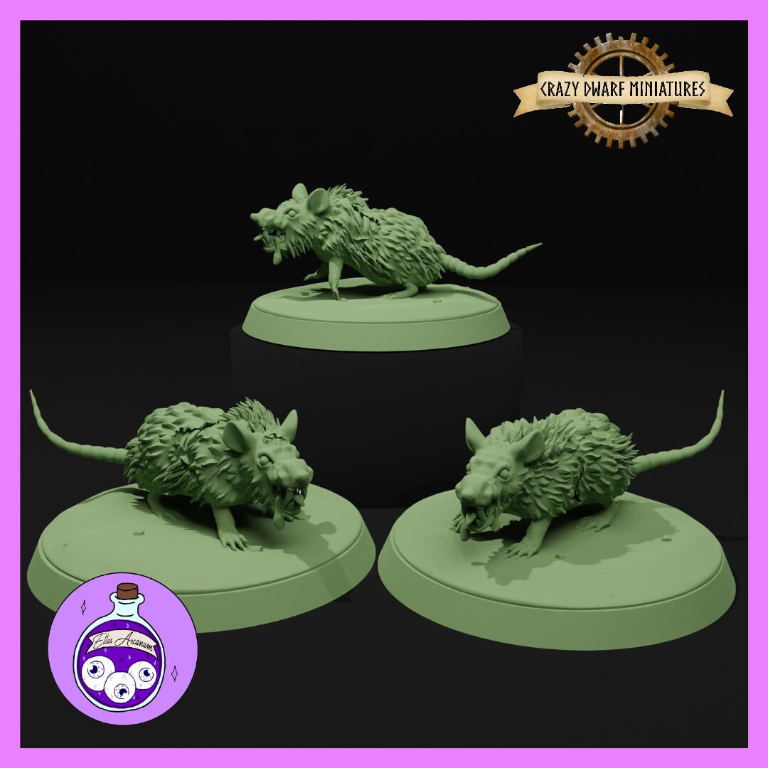 Cursed Goliath Rats | the Hags Lair | 3D Printed Resin Miniature | by ...