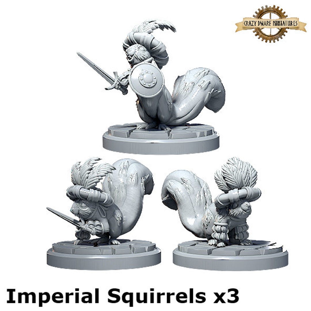 Imperial Squirrel Mascots | 28mm | Mercenary Warband | 3D Printed Resin ...