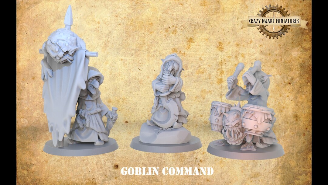 Goblin Command | Orcs and Goblins | 28mm/32mm Miniature | by Crazy ...