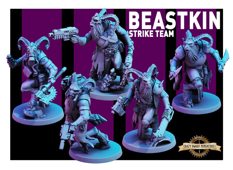 Beastkin Strike Team | 3D Printed Resin Miniature | by Red Pilgrim ...
