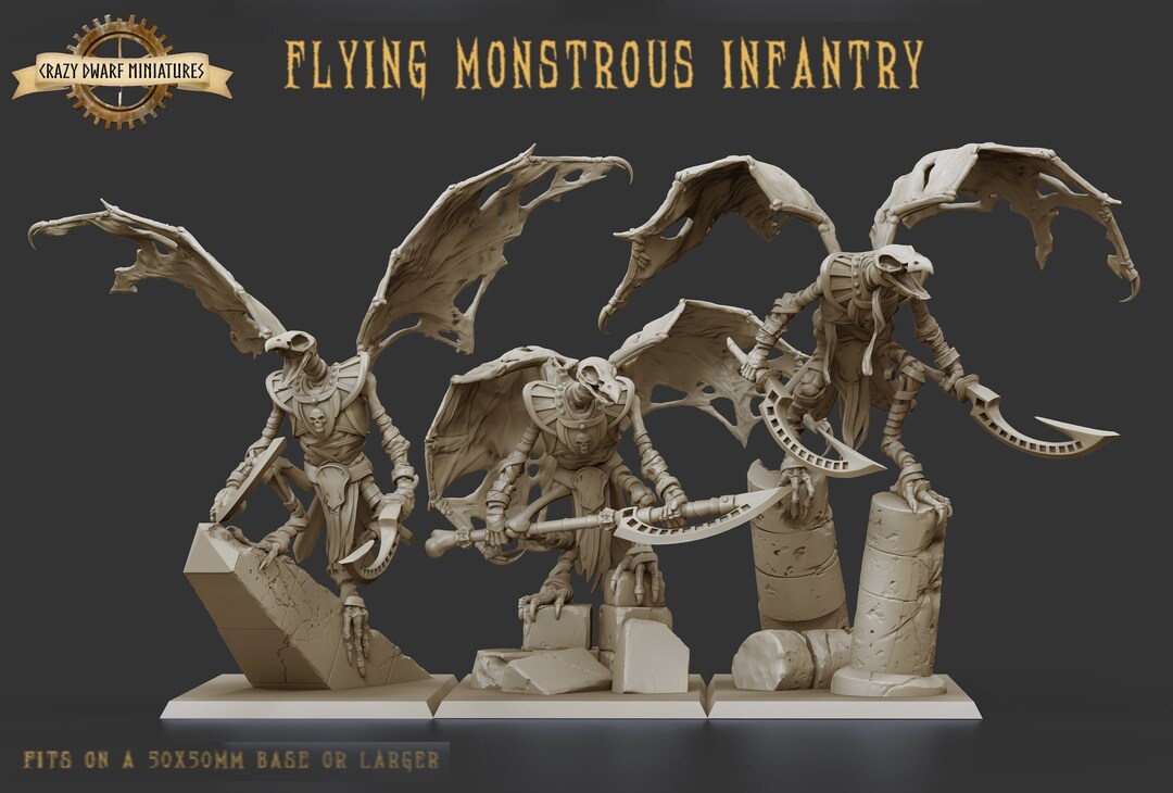 Skeleton Flying Monstrous Infantry | Pharaohs Legacy | 3D Printed Resin ...