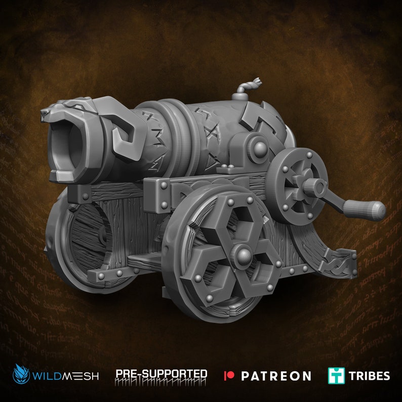 Runic Cannon Fantasy Dwarfs 3D Printed Resin Miniature - Etsy