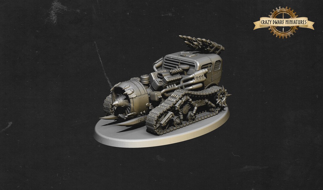 Tracked Jet | Ork Dragster Buggy | Ork Vehicle | 3D Printed Resin ...
