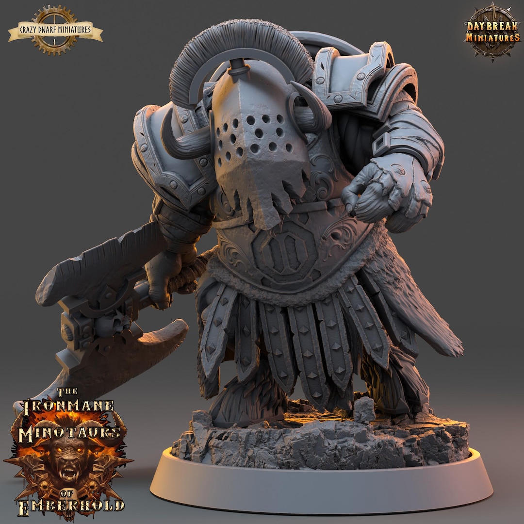 D&D Minotaur Paladin/fighter | Morkath Darkhoof | 3D Printed Resin ...