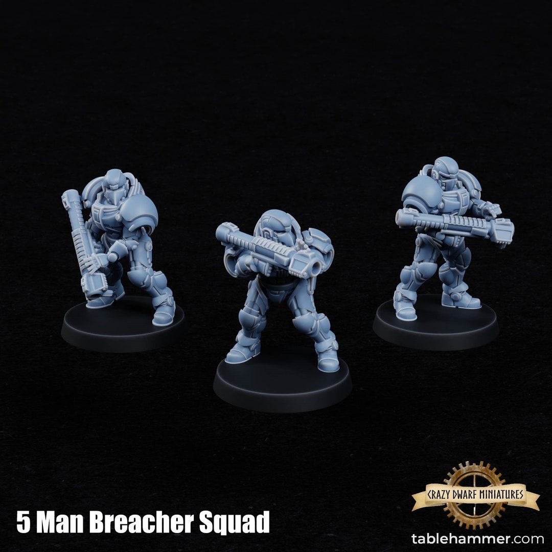 5 Man Breacher Squad | Space Corps | 3D Printed Resin Miniature | by ...