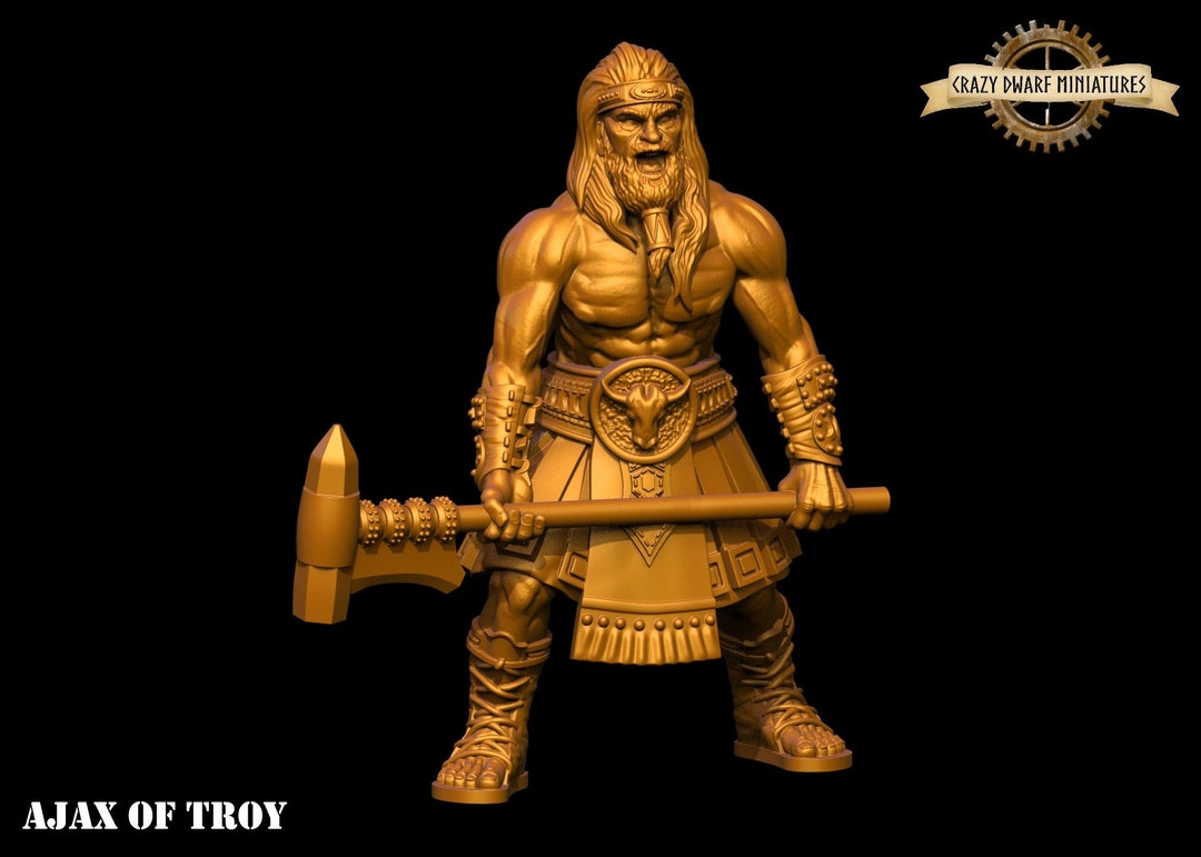 D&D Human Barbarian, Fighter | Dungeons and Dragons | Ajax of Troy ...