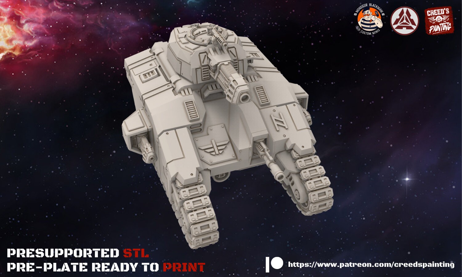 Fenrir Battle Tank | Rundsgaard | 3D Printed Resin Miniature | by ...