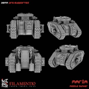 Maria - the Rolling Bunker | 3D Printed Resin Miniature | by Filamentio ...
