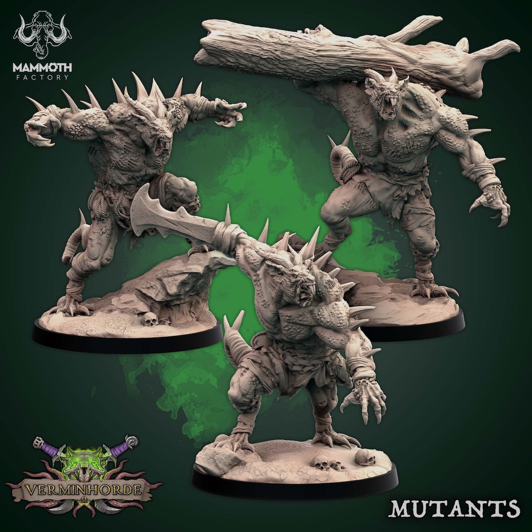 Rat Mutants | Verminhorde | 3D Printed Resin Miniature | by Mammoth ...
