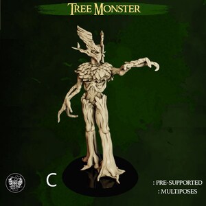 Wood Elf Tree Folk | D&D Treeman | 3D Printed Resin Miniature | 32mm ...