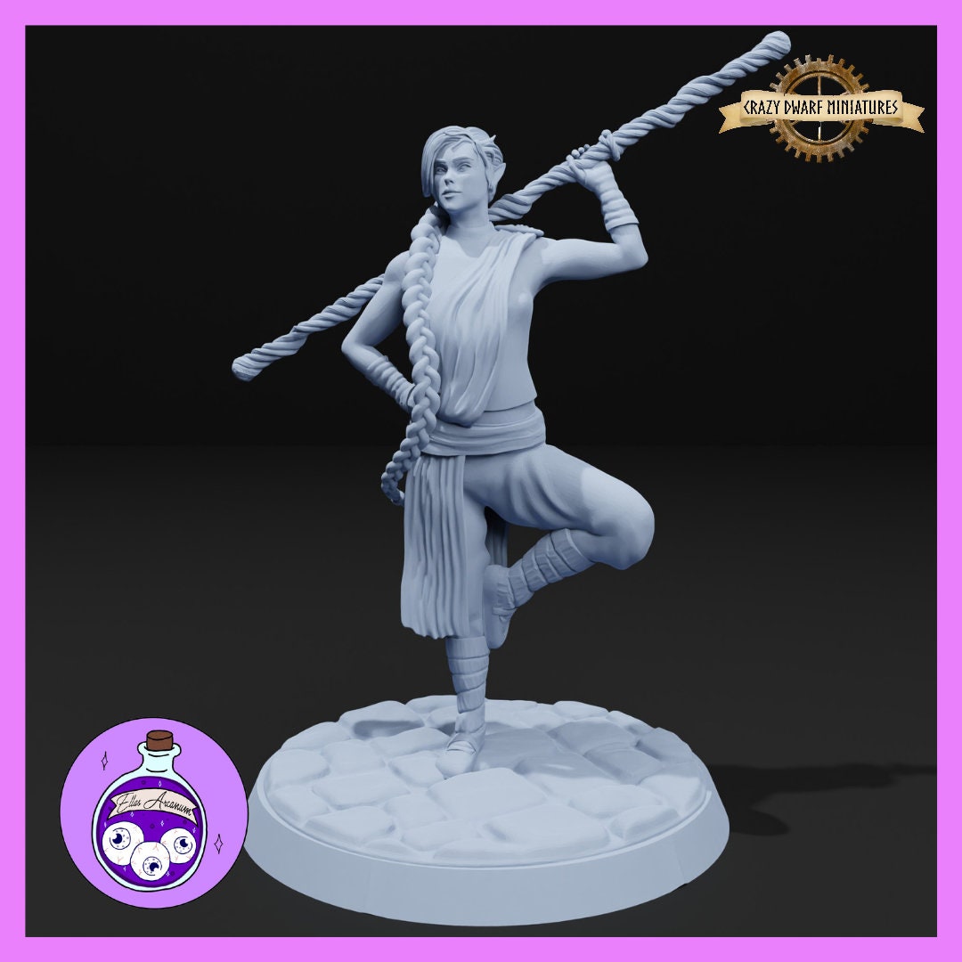 High Elf Monk | the Hags Lair | 3D Printed Resin Miniature | by Ella's ...
