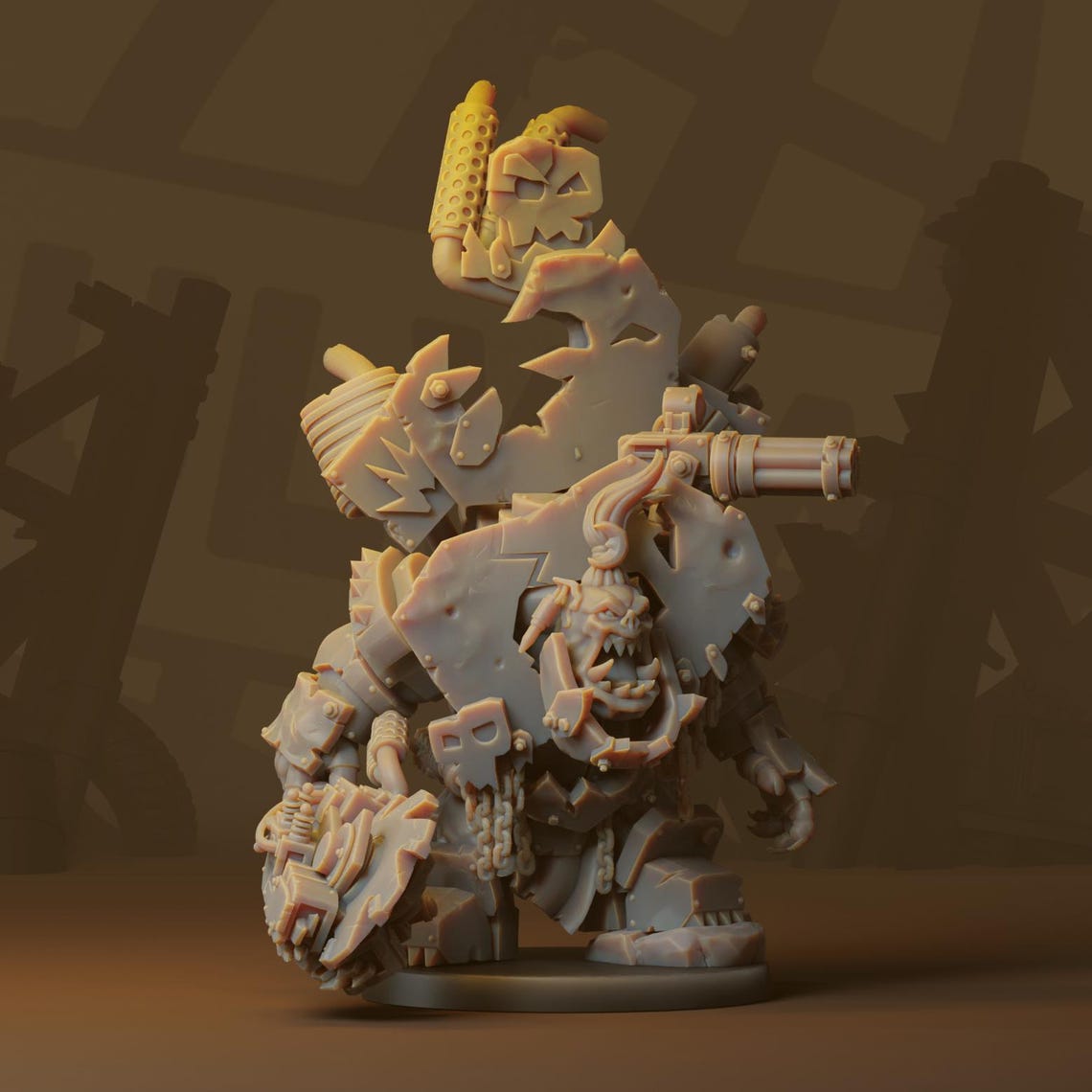 Ork Boss | Da Gleamin Boss | Space Orks | 3D Printed Resin Miniature ...