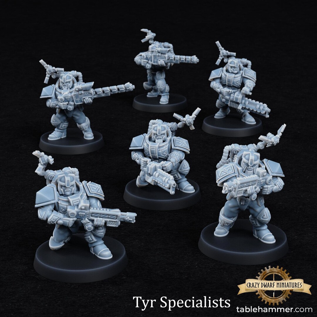 Dwarf Legionnaire Specialists | Federation of Tyr | 3D Printed Resin ...