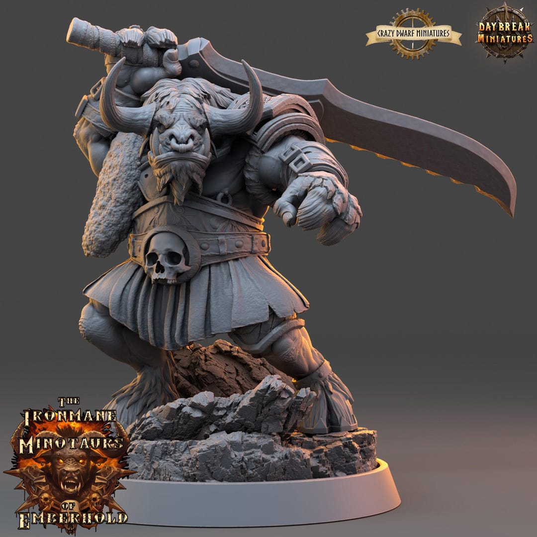 D&D Minotaur Barbarian/bloodhunter | Zorath Hellbane | 3D Printed Resin ...