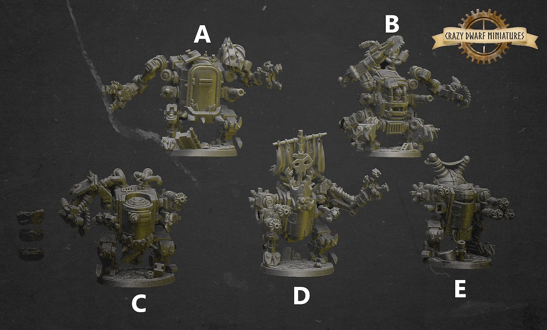 Ork Scrap Robot | Space Orks | Ork Vehicle | 3D Printed Resin Miniature ...