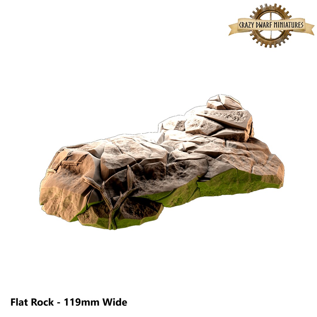 Flat Rock Scatter Terrain 3D Printed Resin Miniature by - Etsy