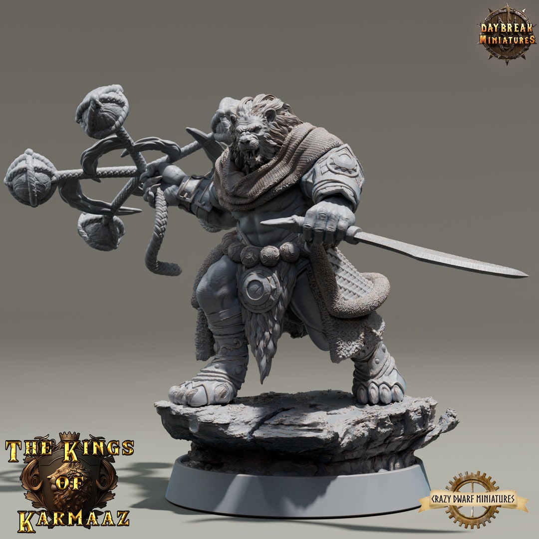 D&D Leonin Rogue/blood Hunter | King Frency | 3D Printed Resin ...