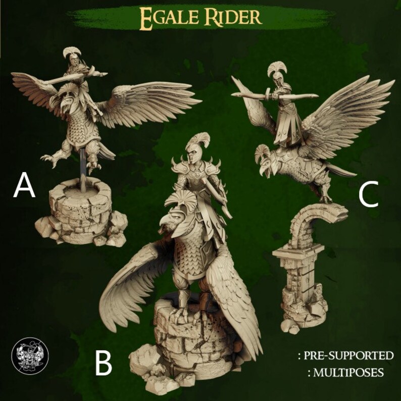 D&D High Elf Eagle Riders | Dungeons and Dragons | 28mm/32mm Miniature ...