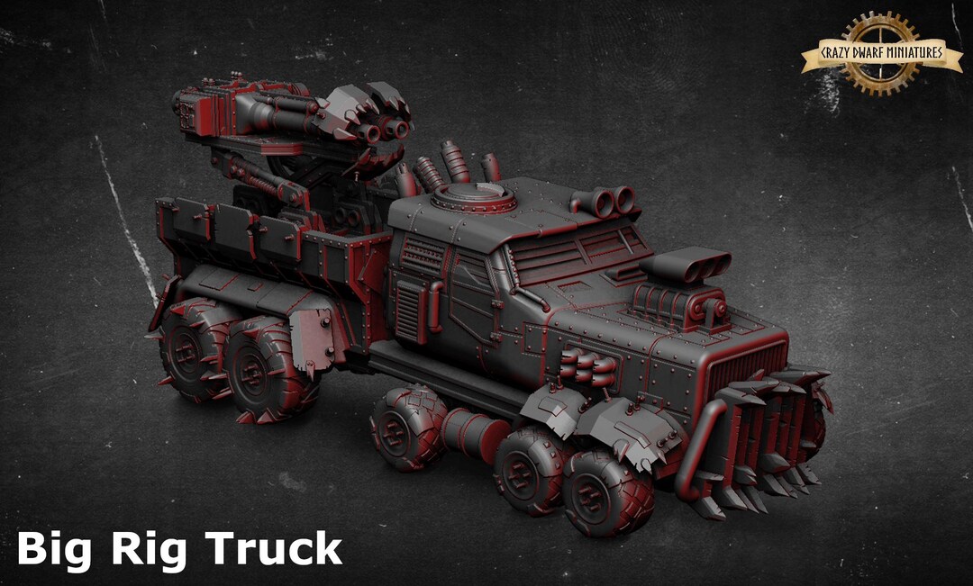 Big Rig | Ork Battle Wagon | Ork Vehicle | 3D Printed Resin Miniature ...