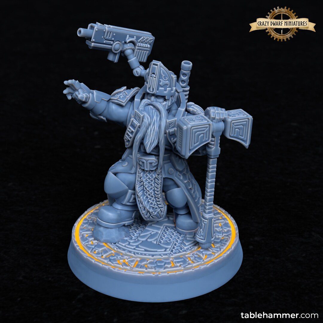 Dwarf Hammer Priest | Federation of Tyr | 3D Printed Resin Miniature ...