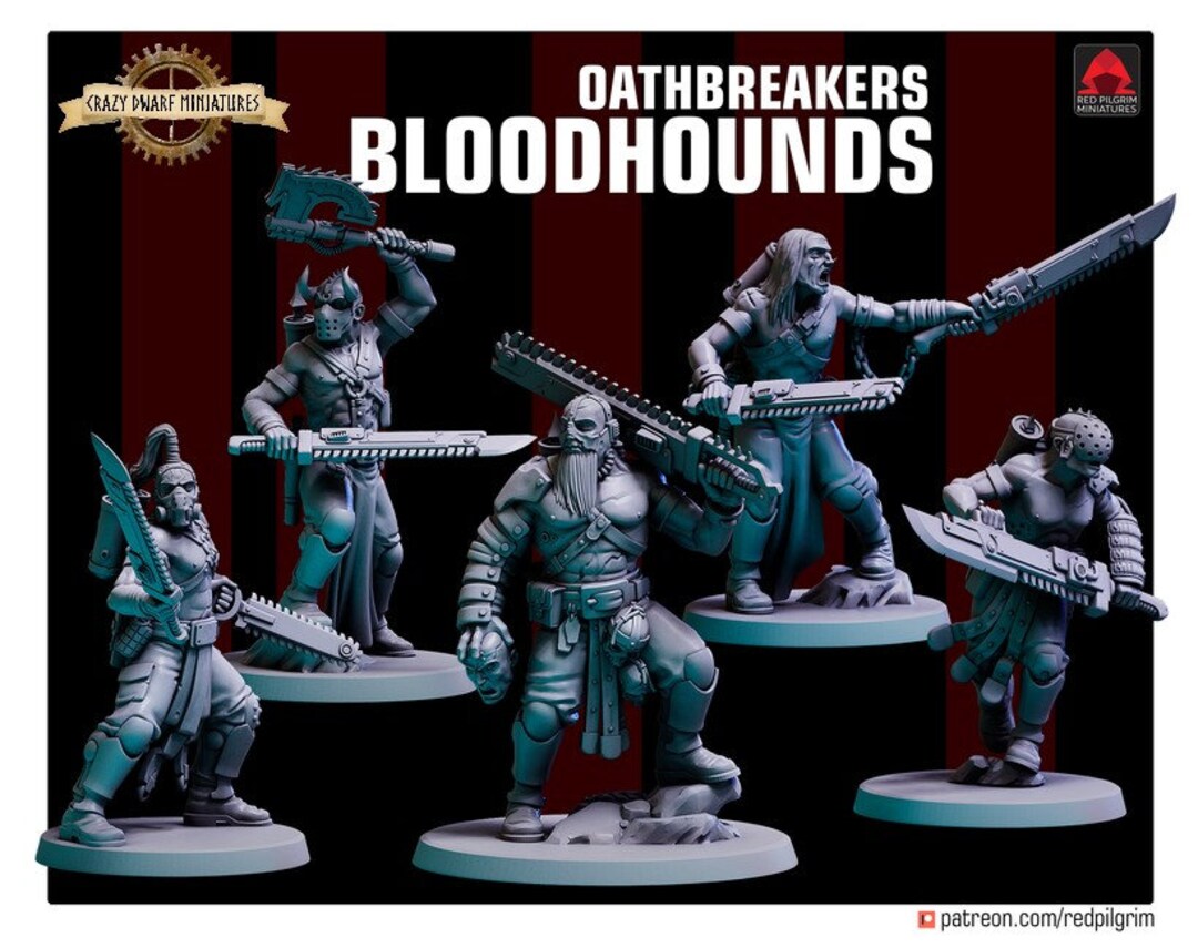 Oathbreaker Bloodhounds | 3D Printed Resin Miniature | by Red Pilgrim ...