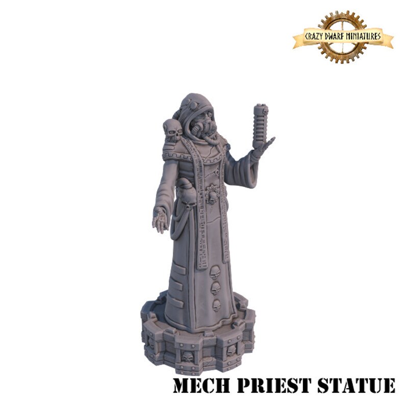 Mech Priest Statue Sci-fi Terrain 3D Printed Resin - Etsy