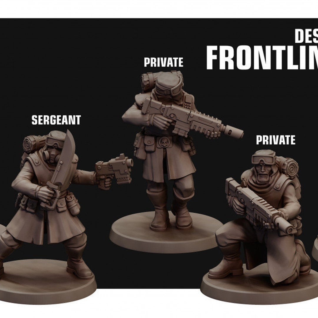 Desert Hawks Frontline Team | 3D Printed Resin Miniature | by Red ...
